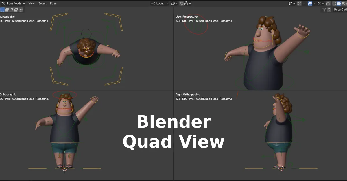 What is Quad View in Blender & How to Use It? - Egneva Designs